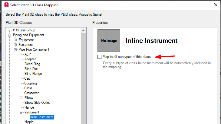 是否可以将 AutoCAD Plant 3D P&ID 仪表映射到等级库中的模型元件