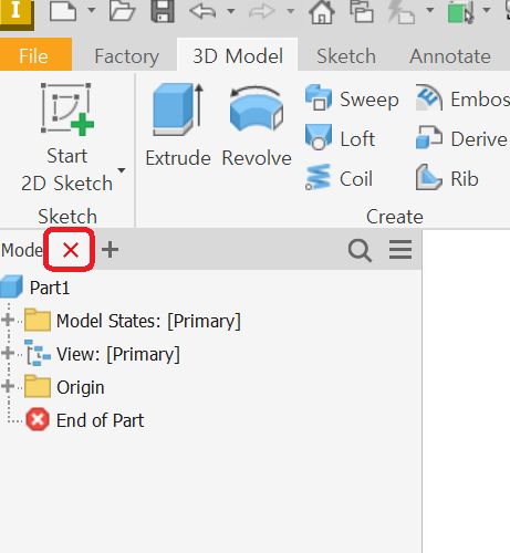 Press Ctrl+Tab only one files is switched and gets stuck in Inventor