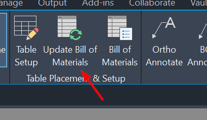 How to set the Bill Of Materials of Orthographic drawings to use Long ...