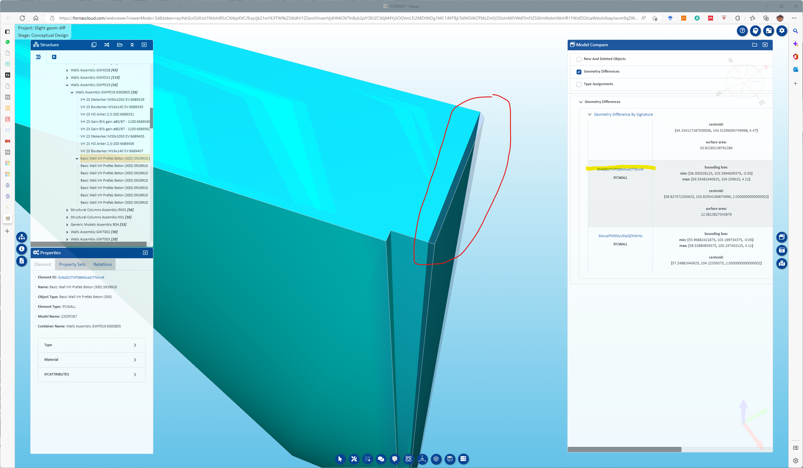 Different wall end geometry after IFC4 or IFC2x3 export from Revit