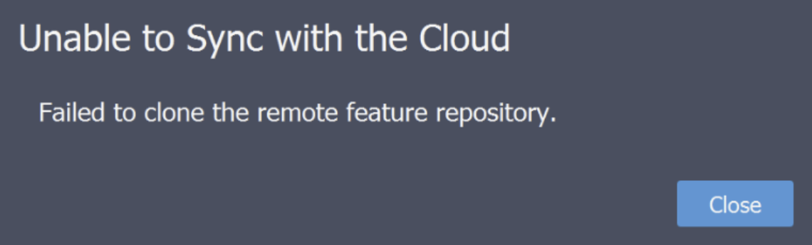 Error: "Unable to Sync with the Cloud" when opening a cloud model in InfraWorks