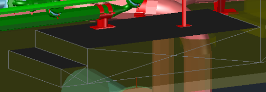 Only the surfaces of structure Footings are shown in AutoCAD Plant 3D 2023