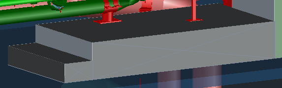 Only the surfaces of structure Footings are shown in AutoCAD Plant 3D 2023