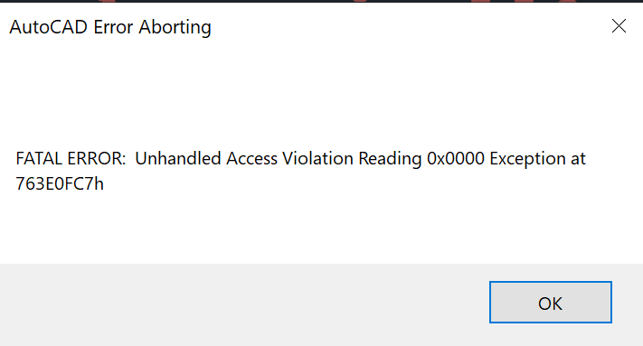 Civil 3D crashes with Fatal error and CER when accessing the properties ...