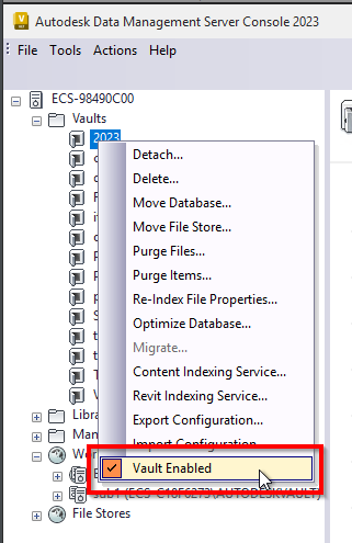 The server task "Autodesk.Filestore.Revalidation" is stuck on Vault Server