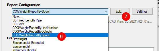 The AutoCAD Plant 3D report template COGWeightReportBySpool does not ...
