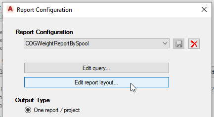 The AutoCAD Plant 3D report template COGWeightReportBySpool does not ...