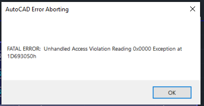 Fatal error when editing or inserting a BOM in the Isometric drawing ...