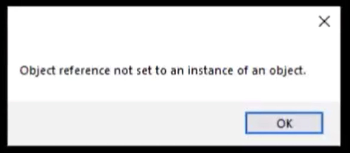 Object reference not set to an instance of an object when launching AutoCAD