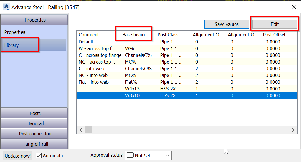 "Invalid pointer" message in command line when creating Handrail joint in Advance Steel