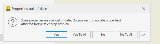 Why does the Vault CAD add-in always show the prompt 'Some properties may be out of date. Do you ...