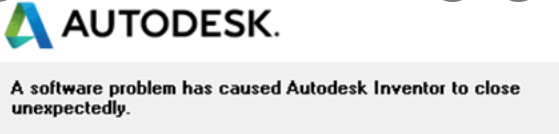 Inventor crash when saving material to style library