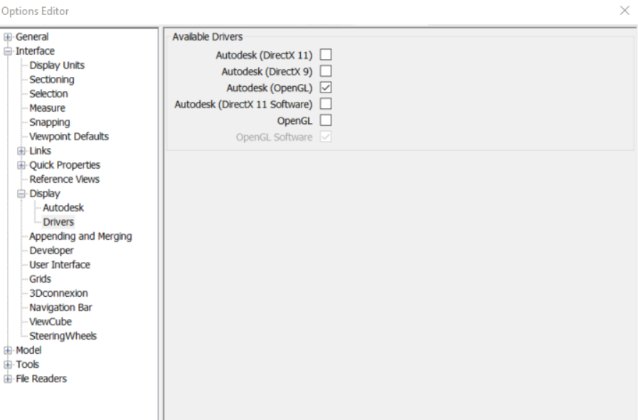 Dashed lines related to XYZ measurement values missing in Navisworks