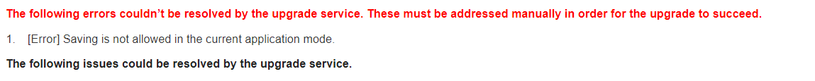 "Salvataggio non consentito nella modalità applicazione corrente ...