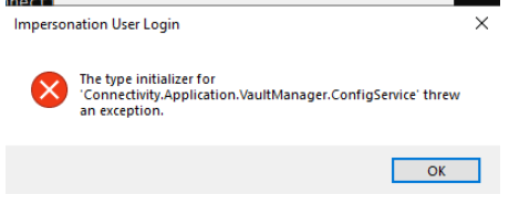 Vault server command line validation task fail due to impersonation user login prompt