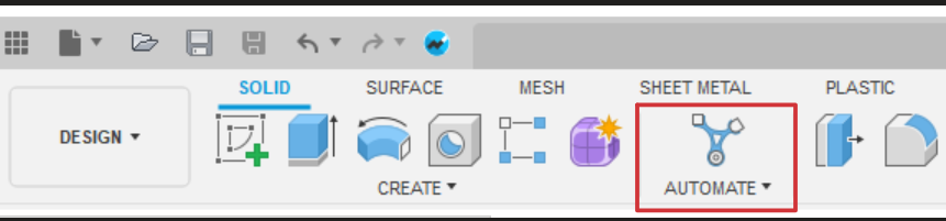 Autodesk Fusion 的“设计”功能区中缺少“自动化建模”命令