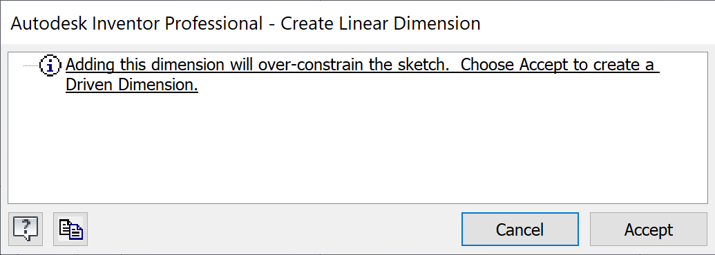 Adding This Constraint Will Over Constrain The Sketch Warning Appears When Creating A Sketch