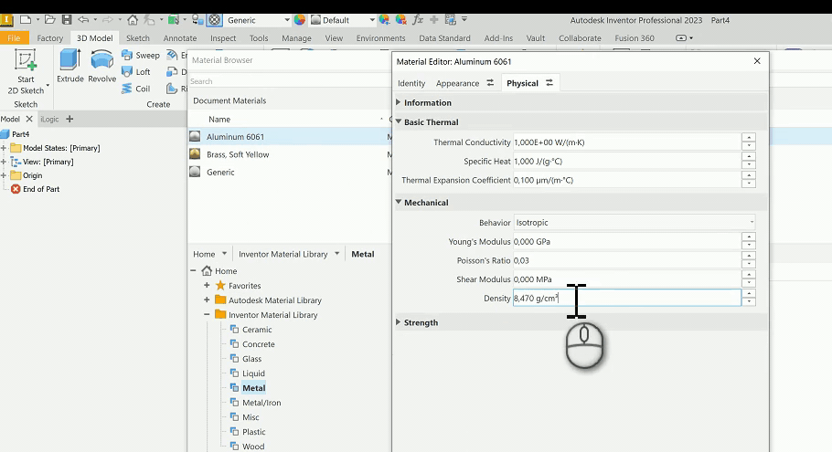Custom Material Library got 0.0 density and lost physical properties of all materials after ...