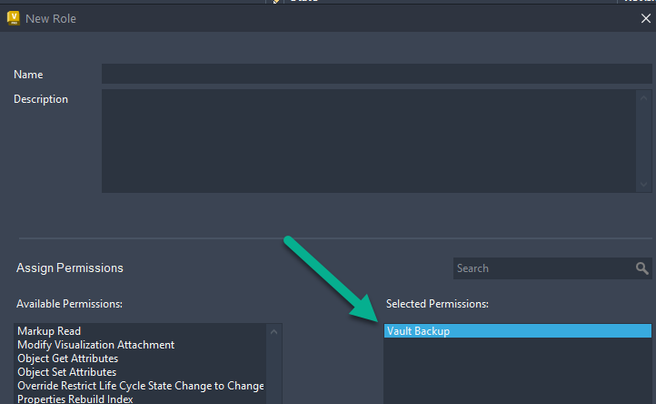 How to set up a user that can only back up a Vault