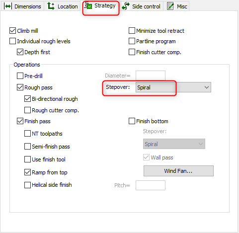Side feature gouges into a feature in FeatureCAM