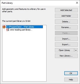 "Error : Unable to create template directory:" creating user defined features in FeatureCAM