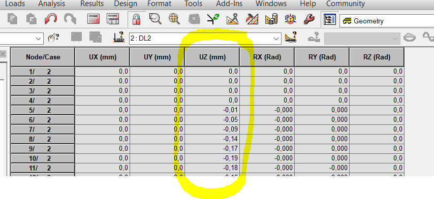 是否可以仅在 Robot Structural Analysis 中呈现整体 Z 方向上的结构变形