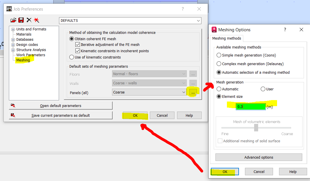 Mesh size definition does not work for RC deep beams provided reinforcement in Robot Structural ...
