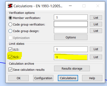 Is it possible to select arbitrary simple load case for displacement verification while steel ...