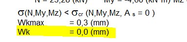 Cracking verified for incorrect section in column provided reinforcement module in Robot ...