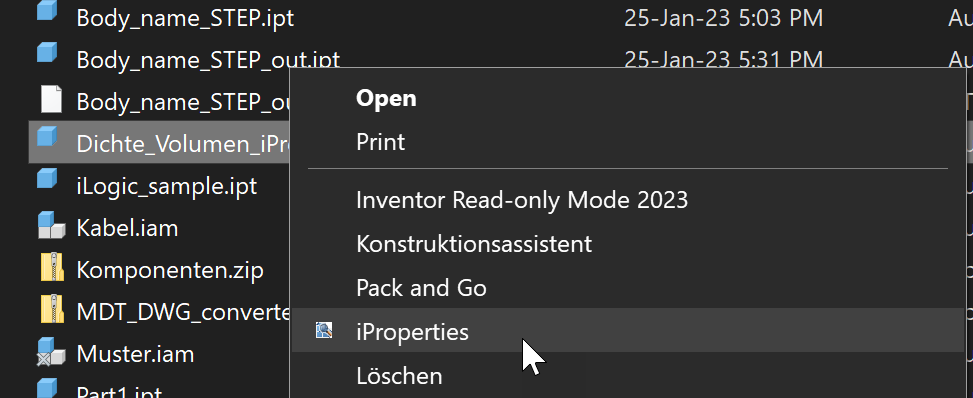 访问Inventor模型的密度和体积，而无需打开