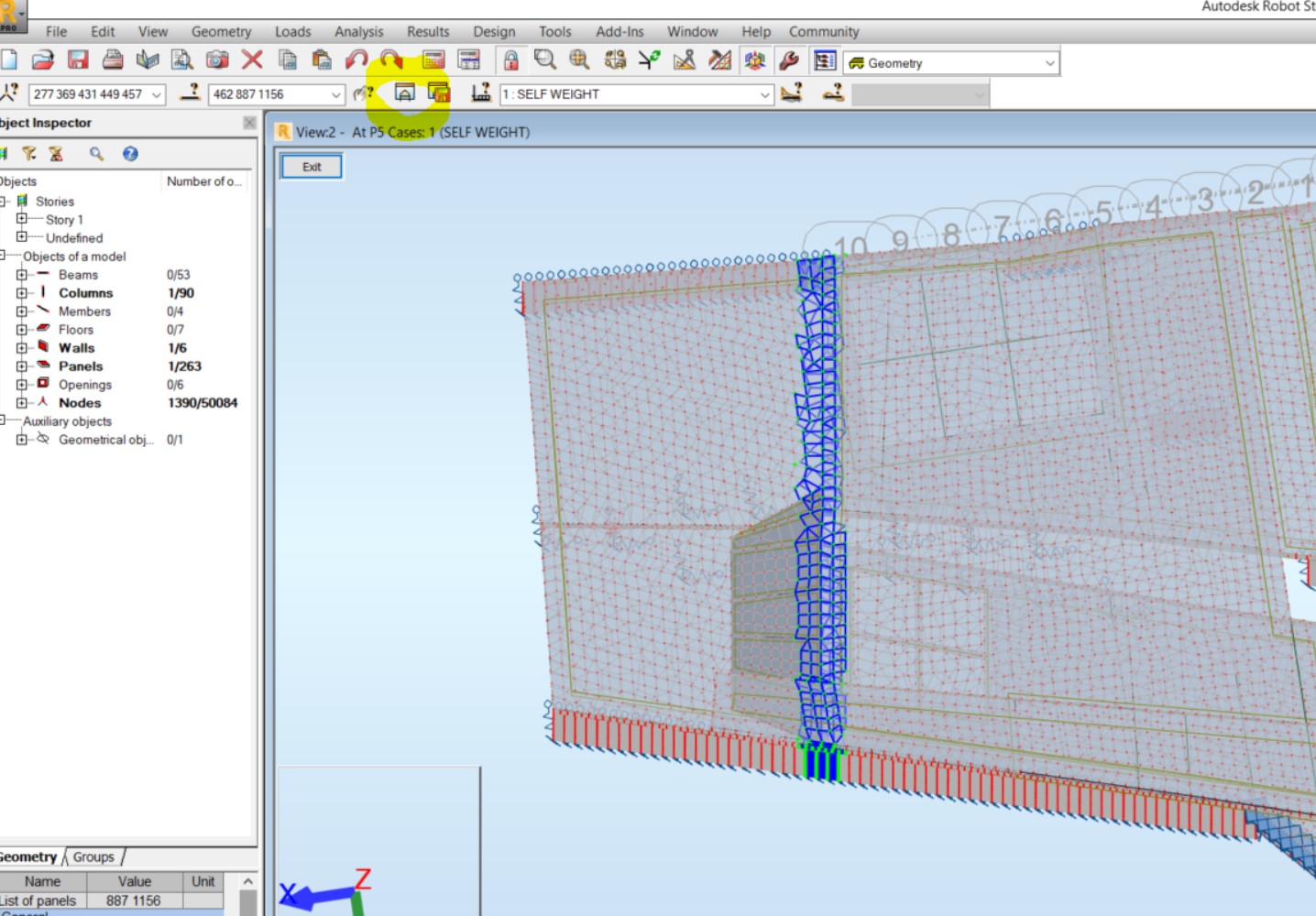 Diagrams Analysis option from Panels Cuts dialog does not work in Robot Structural Analysis
