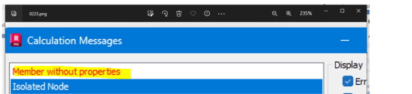 "Member without properties " error while model calculation in Robot ...