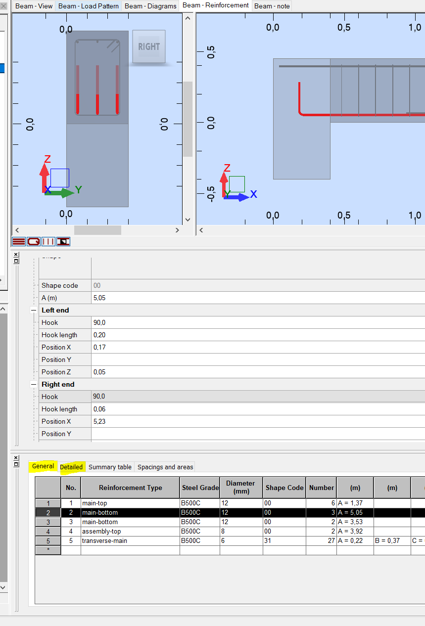 How to modify hooks length for provided reinforcement in Robot Structural Analysis