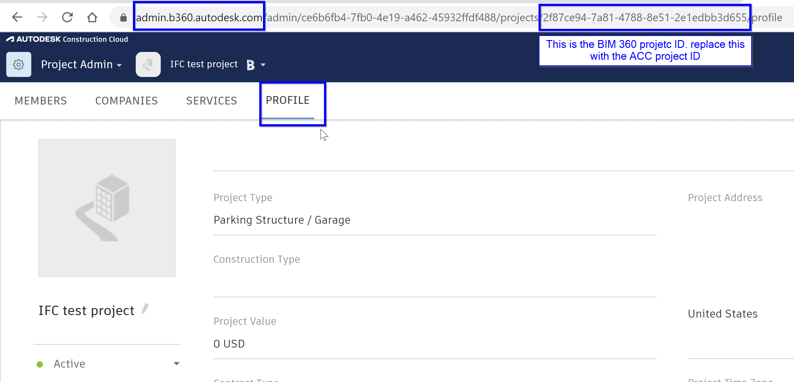 Cannot add a project logo image to an ACC project