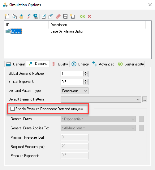 "Fire-Flow Data Warning: pressure demand junction is excluded" in ...