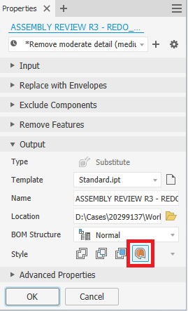 When using an STP file from Tekla and creating a Substitute LOD in Inventor some components are ...