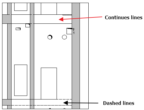 Floor lines are continuous when they should be dashed in the section view in Revit