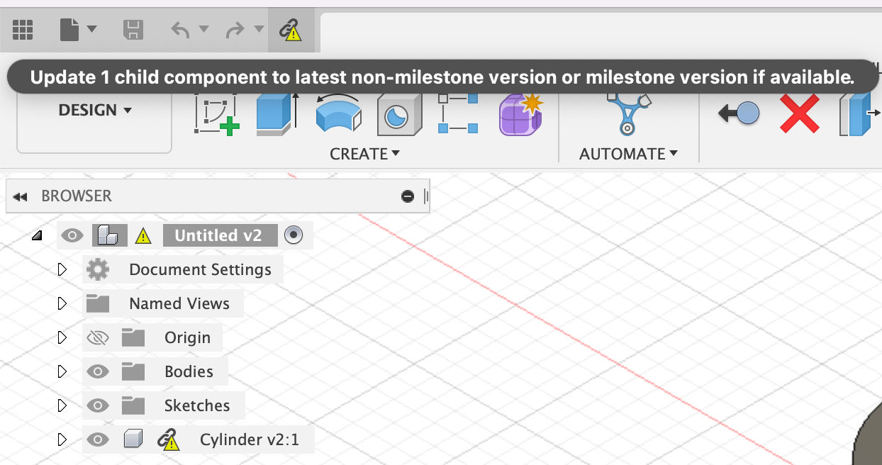 Unable to update "out of date" warnings despite being up to date in Fusion