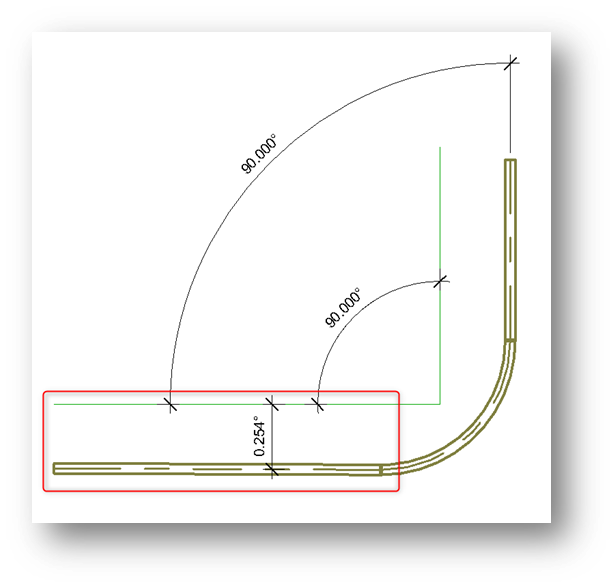 When creating a pipe elbow, one pipe is shifted in Revit