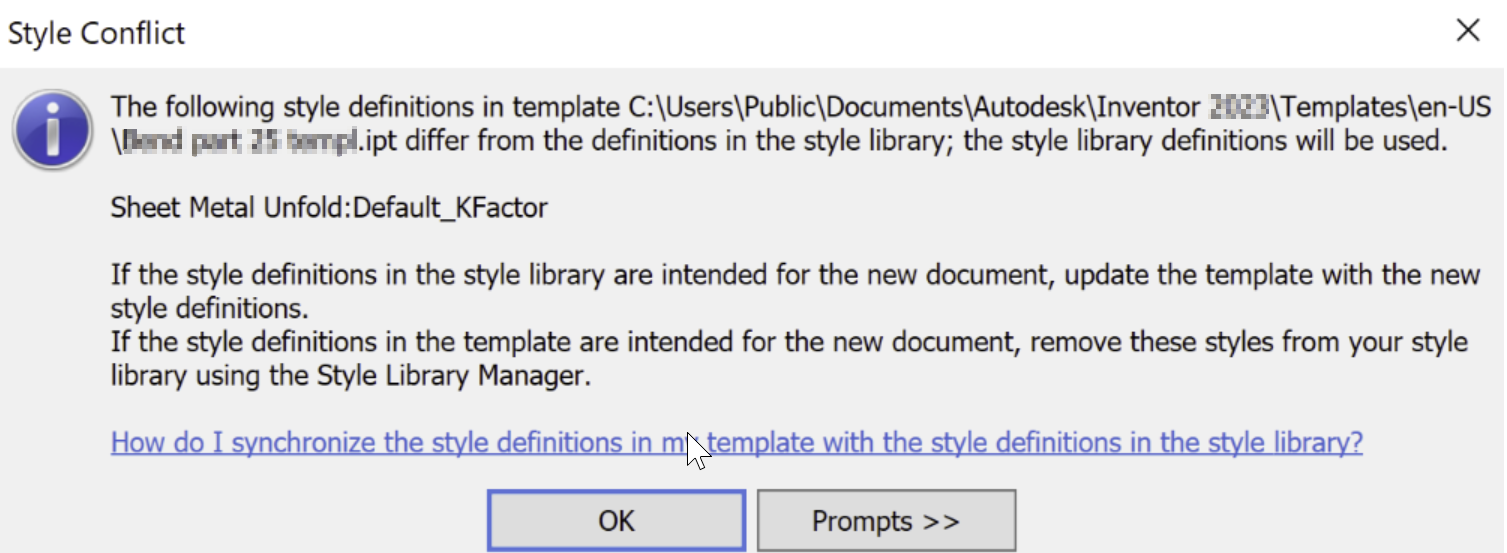 Flat Patter of Sheet Metal Part changed size after KFactor were changed in Inventor