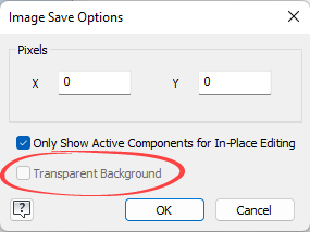 When exporting an image of a drawing, the Transparent Background is ...