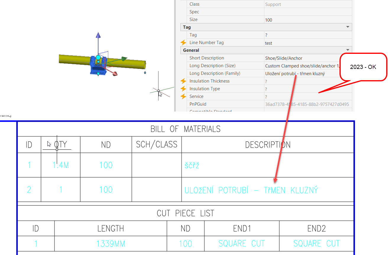 Fonts with special characters show rectangle in the Bill of Materials of isometric drawings in ...