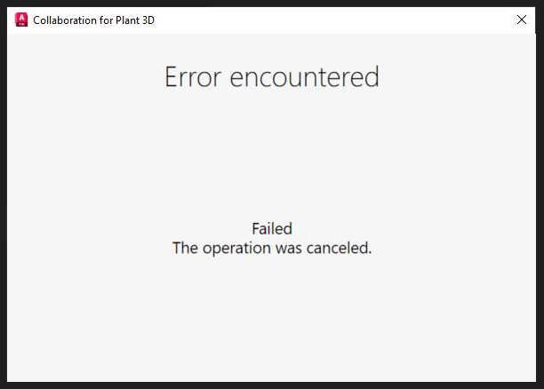 DOCS Help | "Error encountered. Failed. The operation was canceled ...
