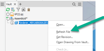Inventor Vault Browser shows "Unknown Status" and does not recognize existing Factory Assets in ...