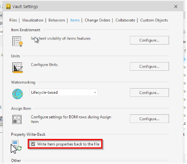 Vault Item custom properties are not written back to Inventor Model State iProperties