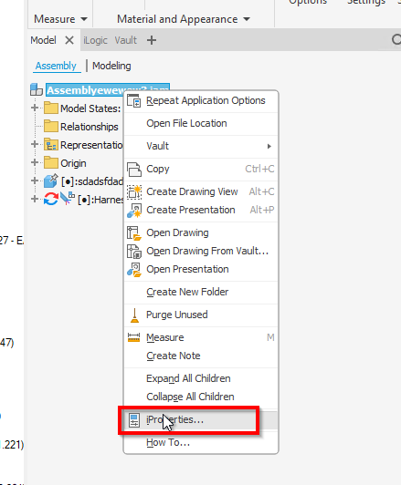 Vault Item custom properties are not written back to Inventor Model State iProperties