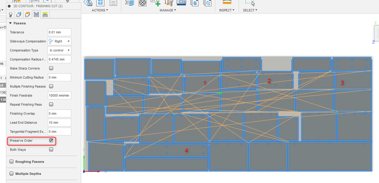 How to set the cut order within a nested sheet in Fusion.