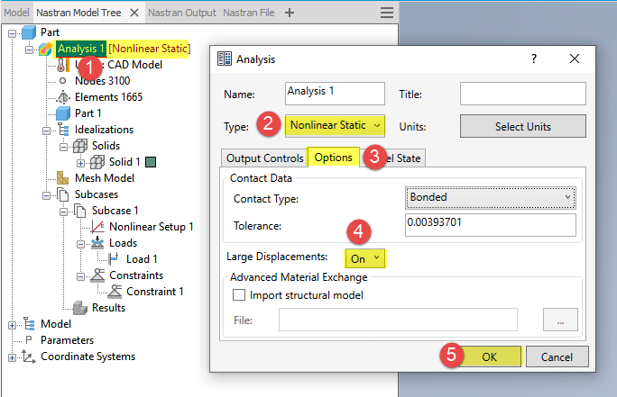 How to define force following structure deformation in Inventor Nastran