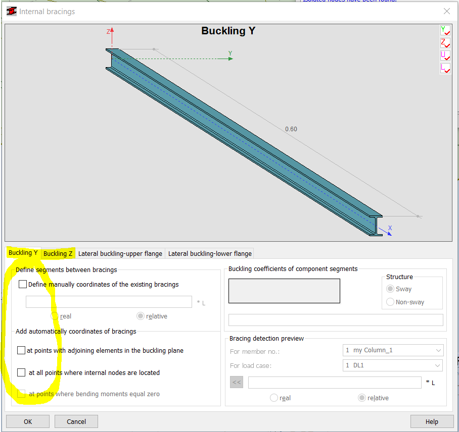 How to define buckling length for steel member in Robot Structural Analysis?