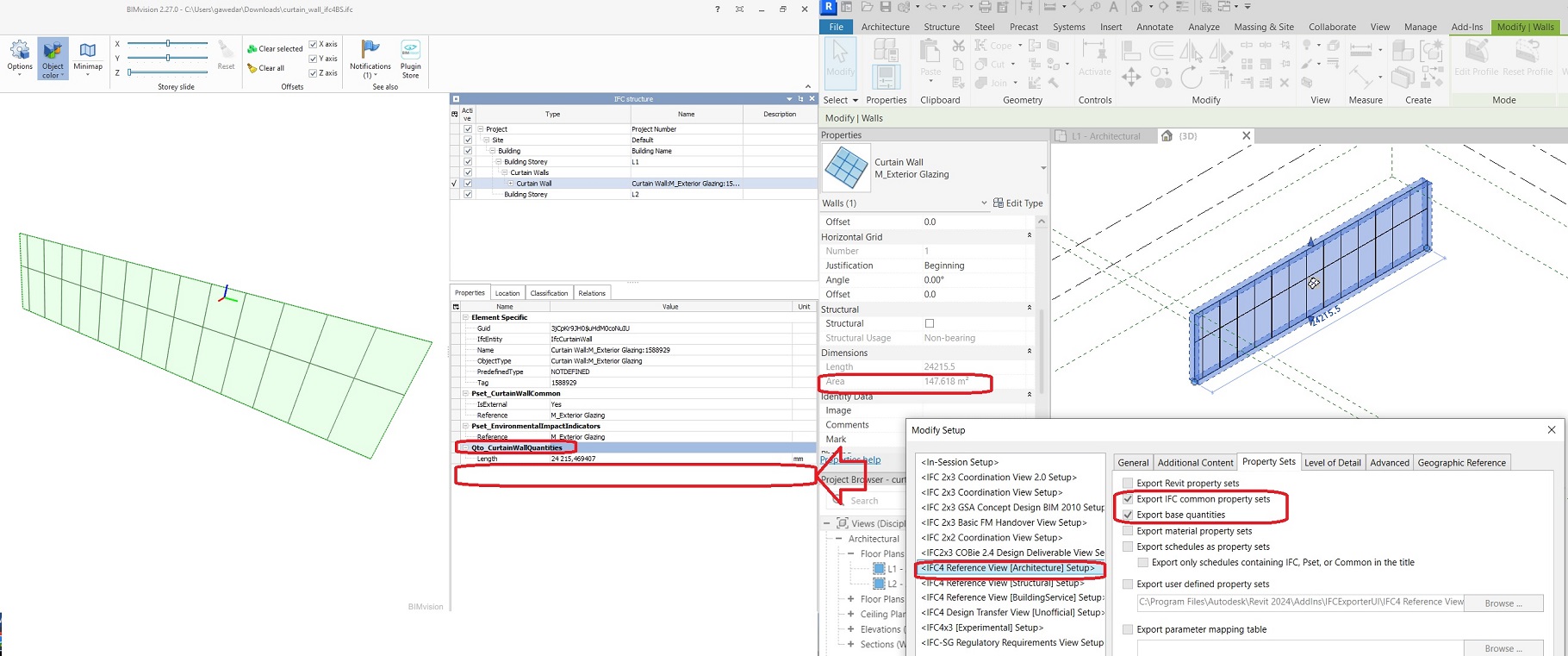 NetSideArea, GrossSideArea, Height and Width not exported to IFC4 QTO ...